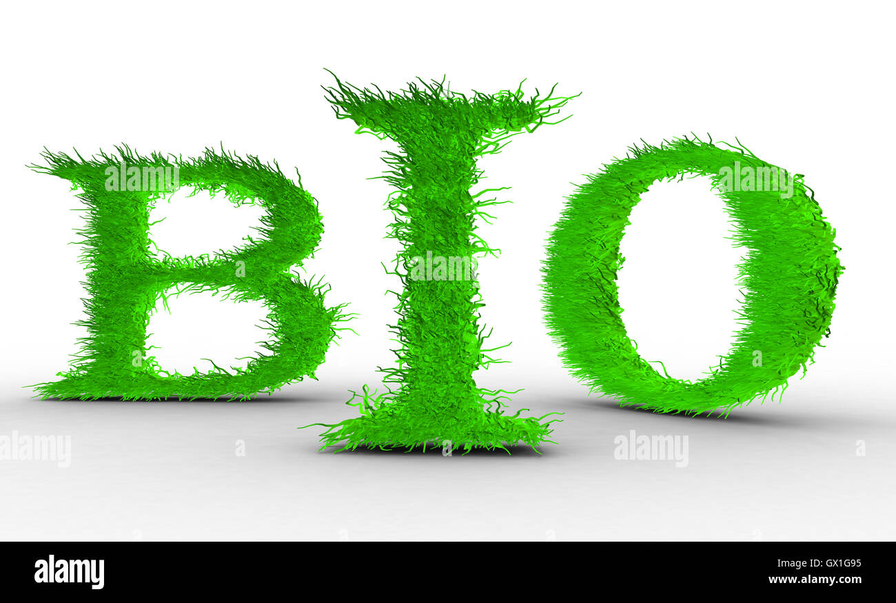 Bio. Letters with grass on it Stock Photo - Alamy