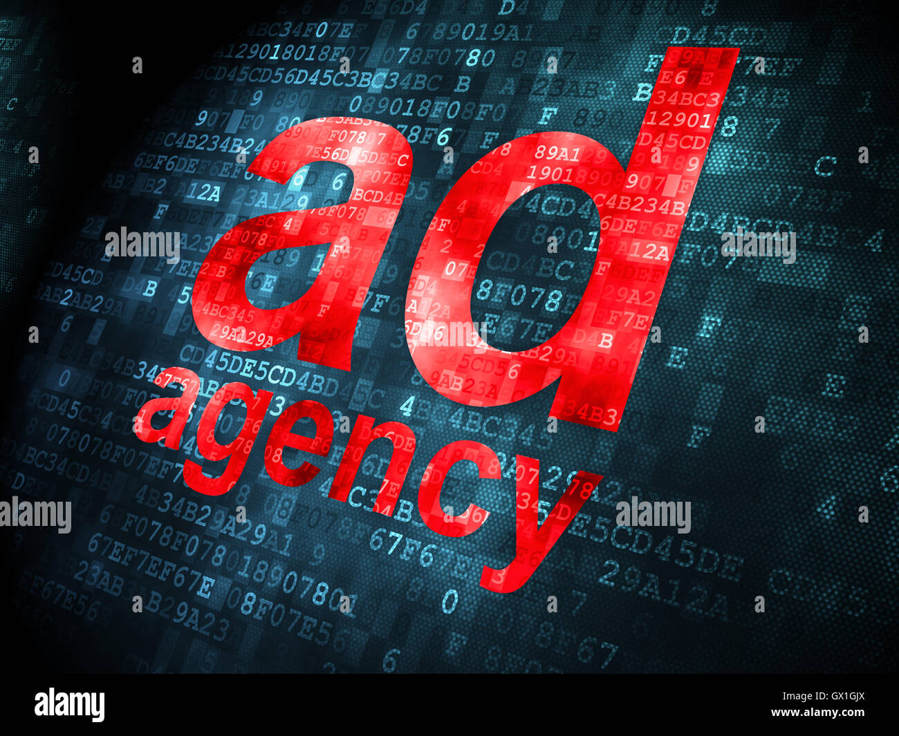 Marketing concept: Ad Agency on digital background Stock Photo - Alamy