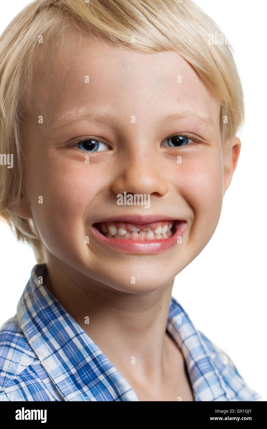Cute boy with missing front teeth Stock Photo - Alamy