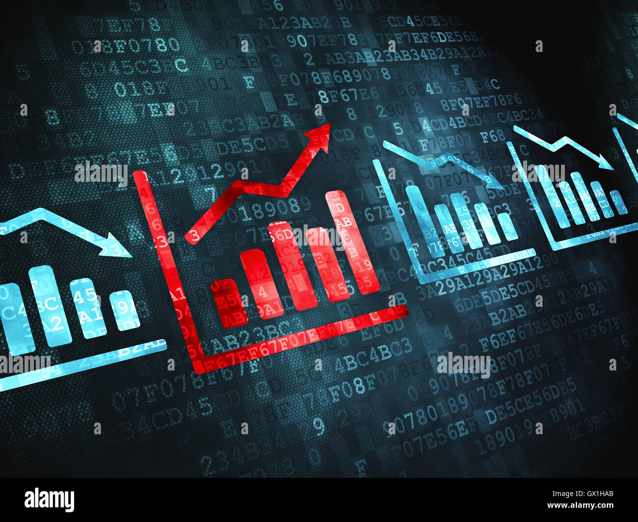 Security finance concept: Graph on digital background Stock Photo - Alamy