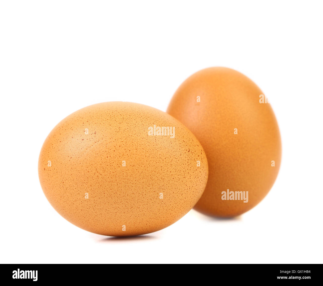 Two eggs isolated Stock Photo - Alamy