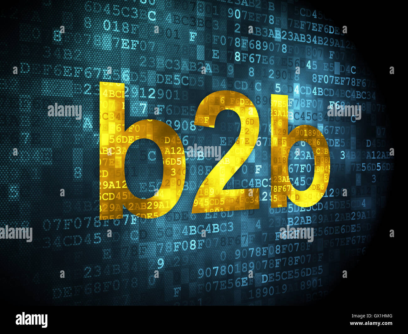 Finance concept: B2b on digital background Stock Photo - Alamy