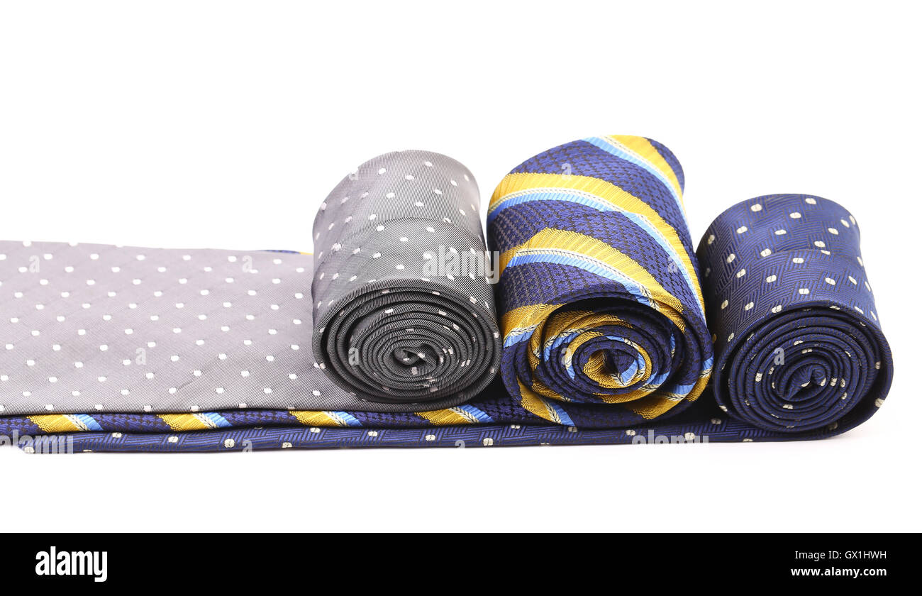 Three multi-colored tie Stock Photo - Alamy