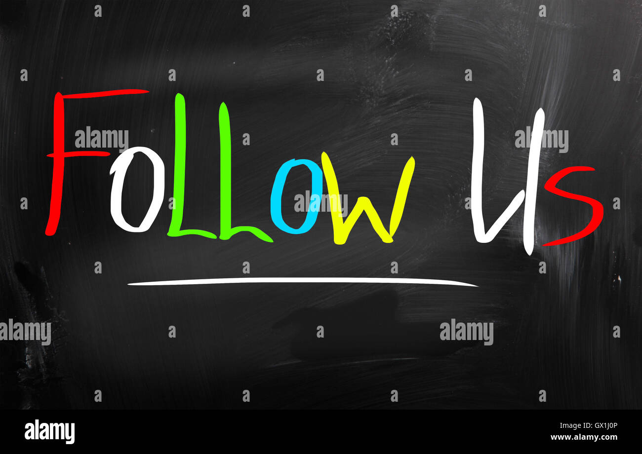 Follow Us Concept Stock Photo - Alamy