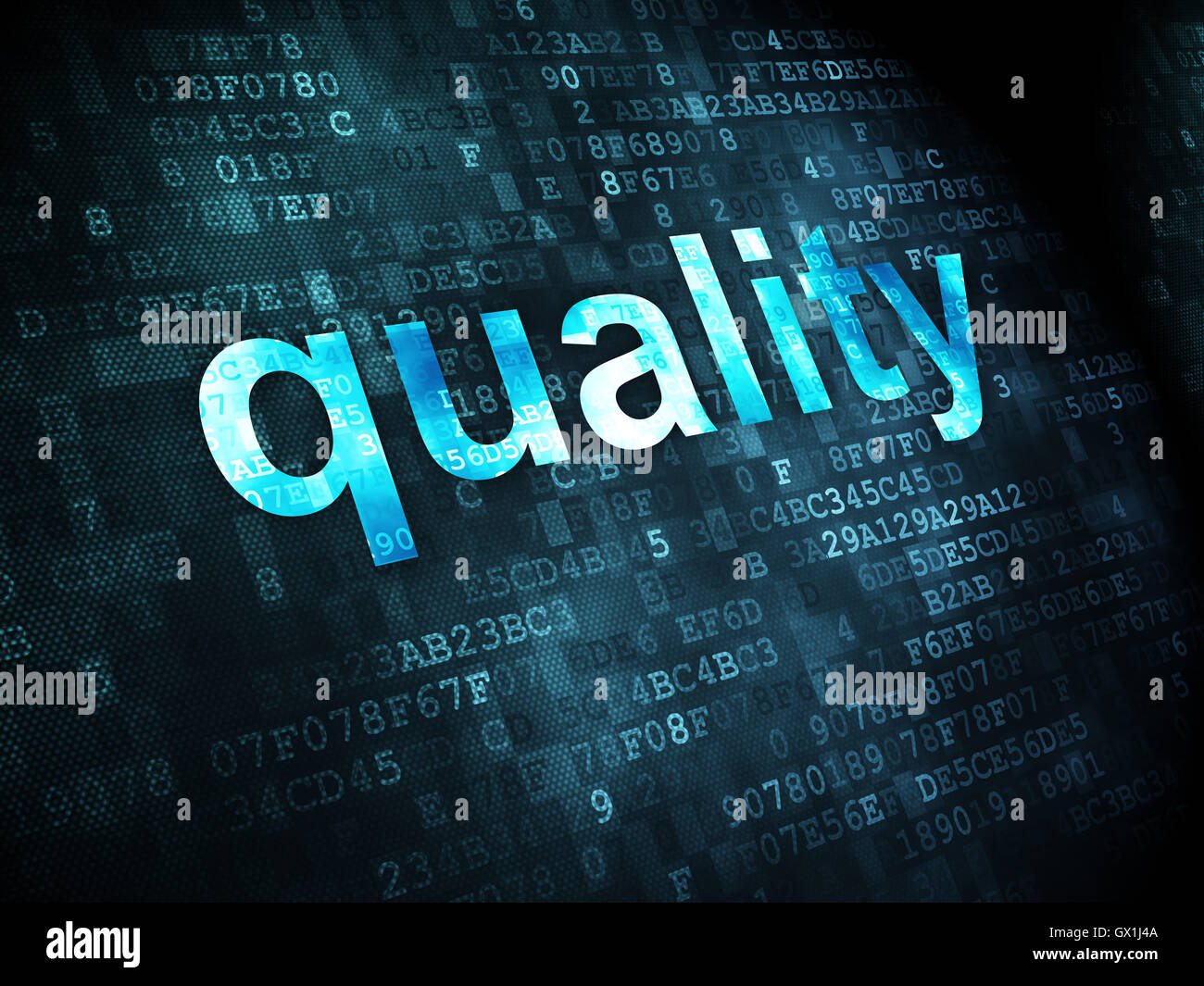 Marketing concept: Quality on digital background Stock Photo - Alamy