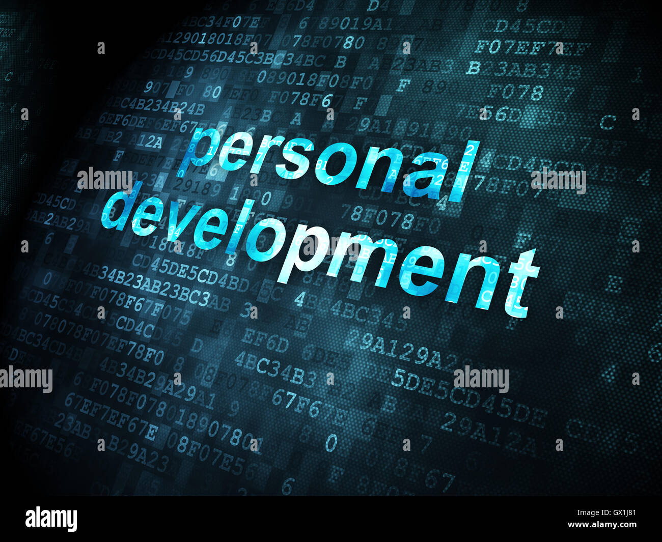 Education concept: Personal Development on digital background Stock ...