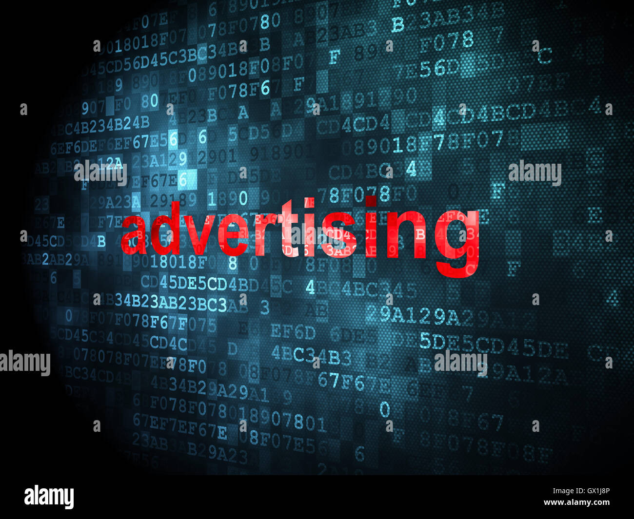 Advertising concept: Advertising on digital background Stock Photo - Alamy