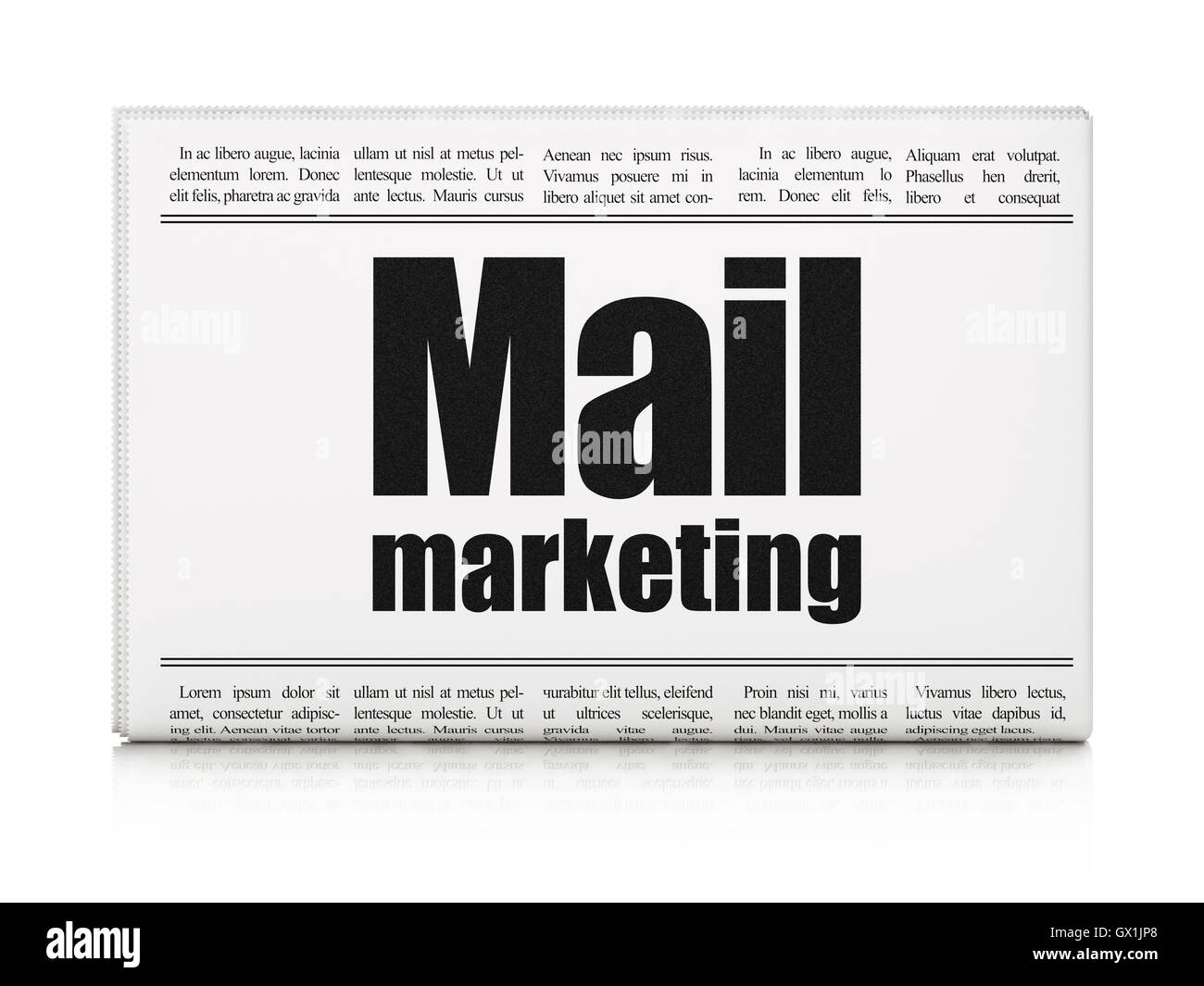 Advertising news concept: newspaper headline Mail Marketing Stock Photo ...