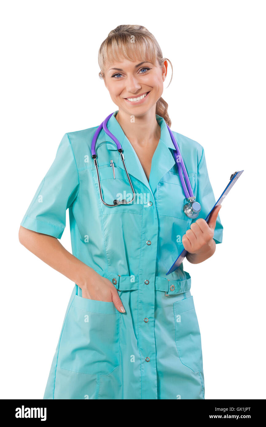 Female doctor folder hi-res stock photography and images - Alamy