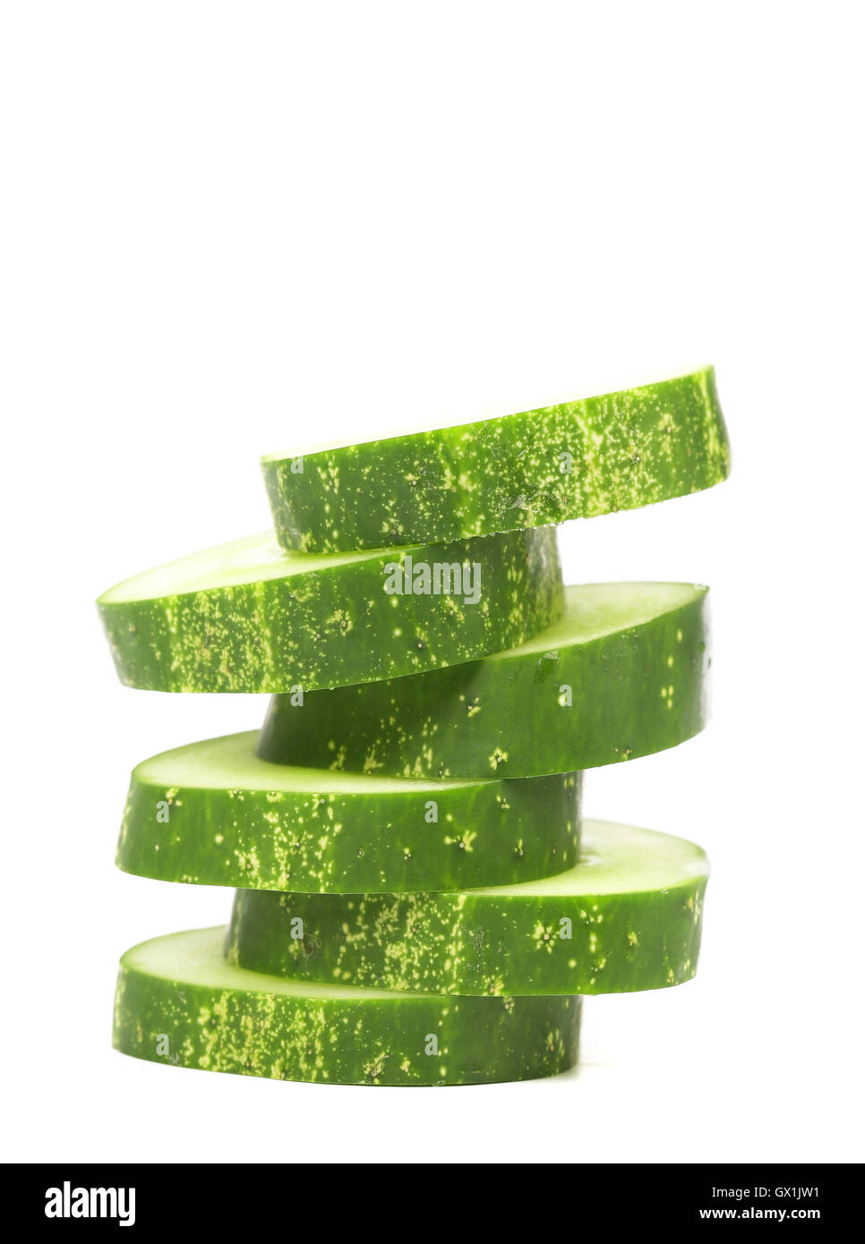 Stack of Sliced Cucumber Stock Photo - Alamy