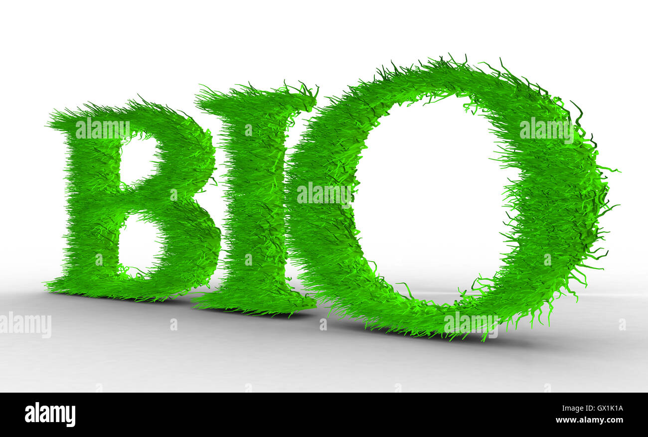 Bio. Letters with grass on it Stock Photo - Alamy
