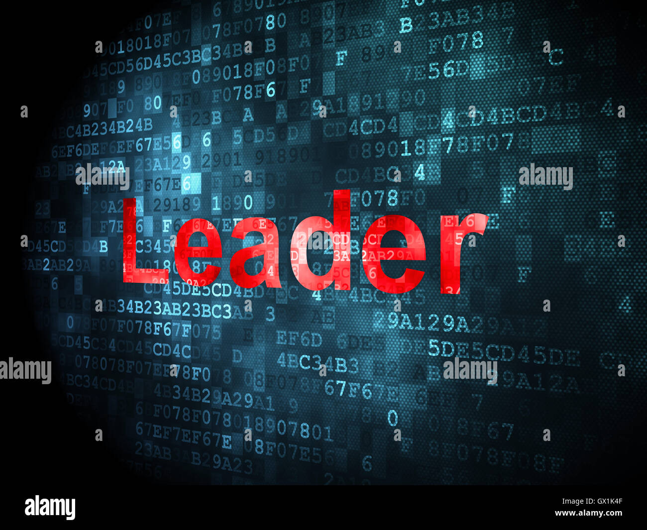 Business concept: Leader on digital background Stock Photo - Alamy