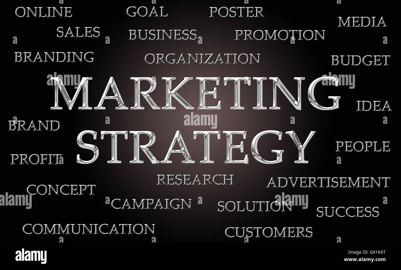 Marketing strategy word cloud Stock Photo - Alamy