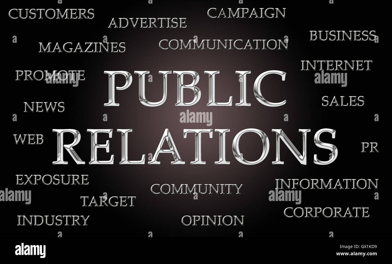 Public Relations word cloud Stock Photo - Alamy