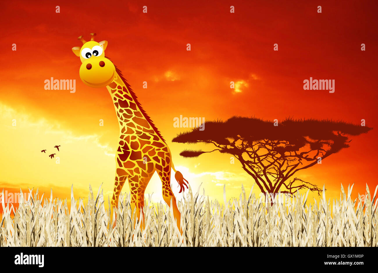 Giraffe cartoon hi-res stock photography and images - Alamy
