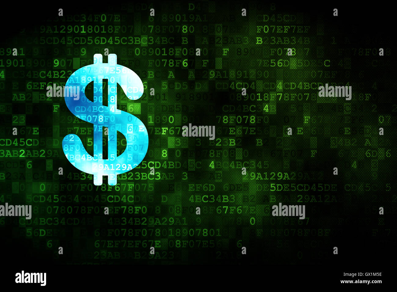 Currency concept: Dollar on digital background Stock Photo - Alamy
