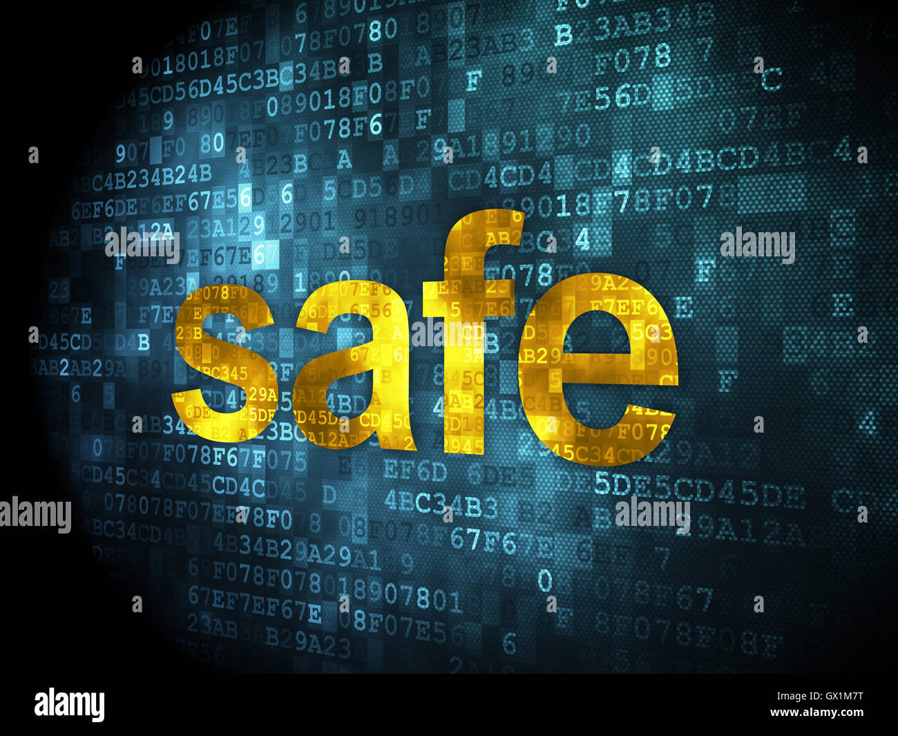 Safety concept: Safe on digital background Stock Photo - Alamy