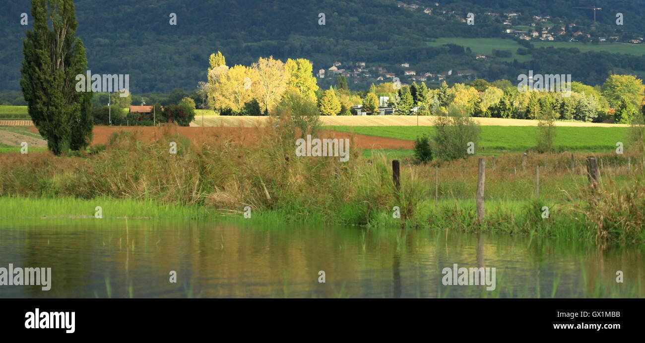 Geneva countryside by sunset, Switzerland Stock Photo - Alamy