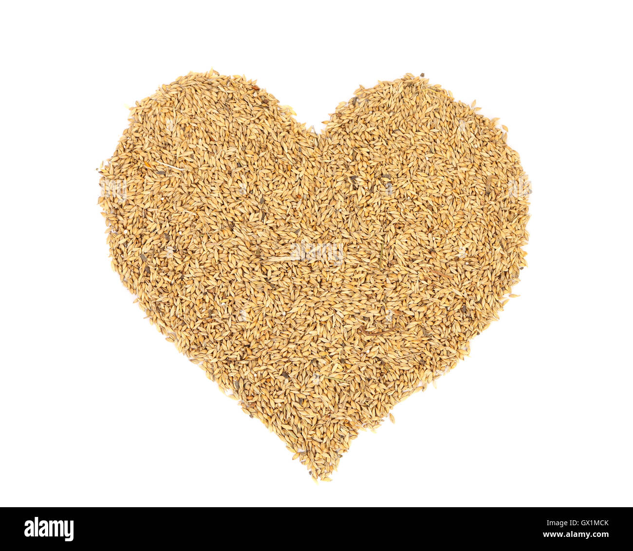 Heart symbol of wheat grains Stock Photo - Alamy