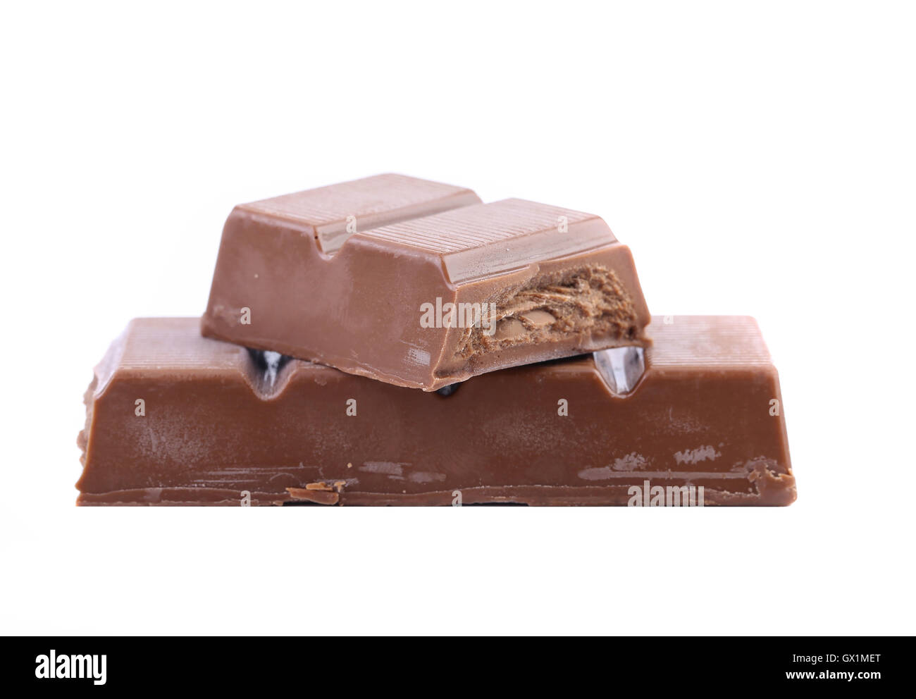 Chocolate bar with filling Stock Photo - Alamy