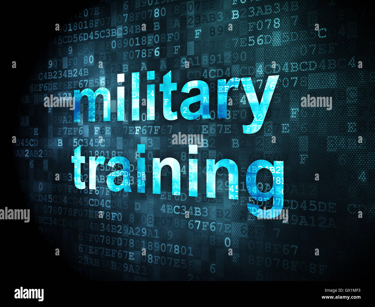 Education concept: Military Training on digital background Stock Photo ...