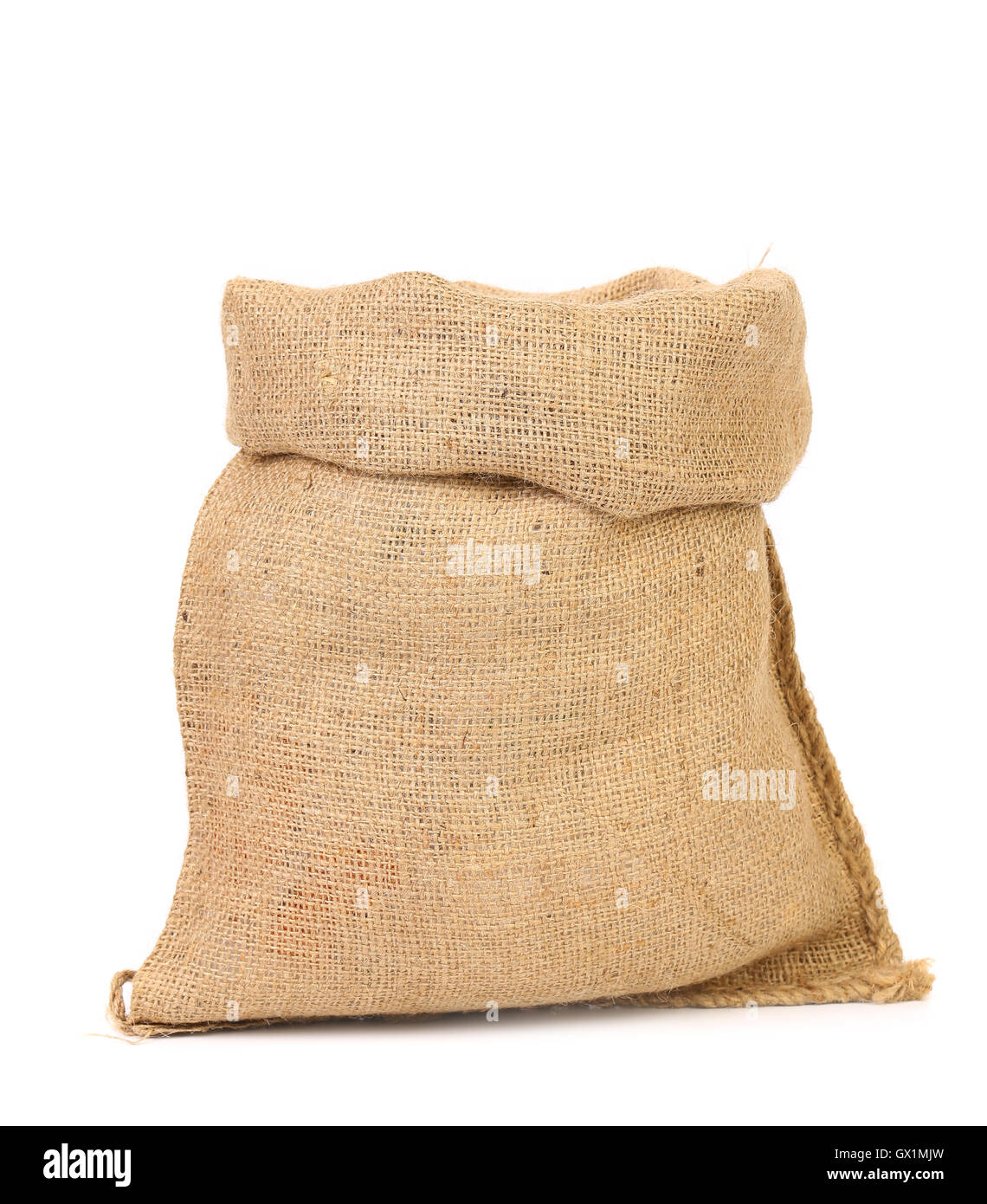 Burlap sack isolated on white background Stock Photo - Alamy