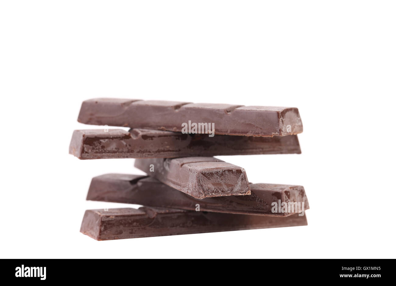 Stack of cooled chocolate bars Stock Photo - Alamy