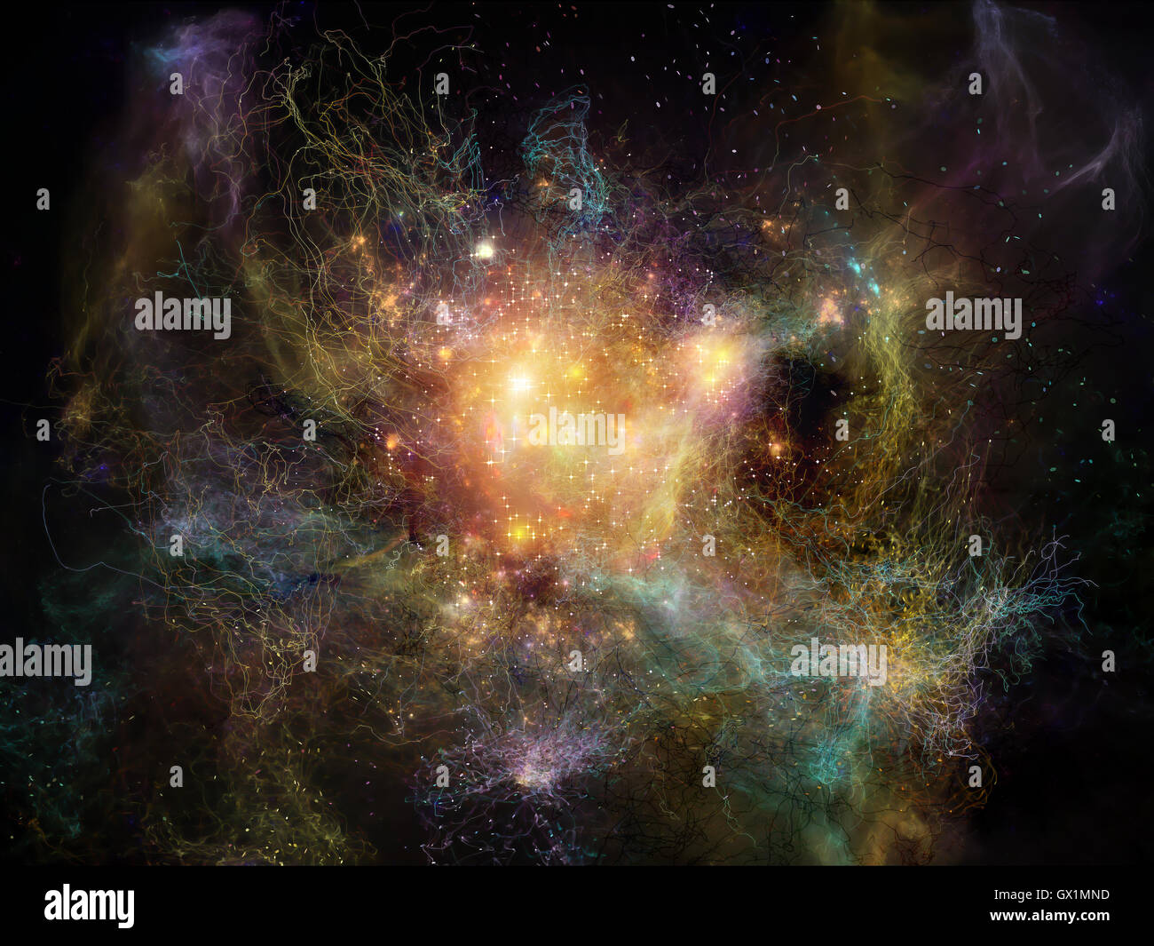Visualization of Fractal Nebulae Stock Photo - Alamy