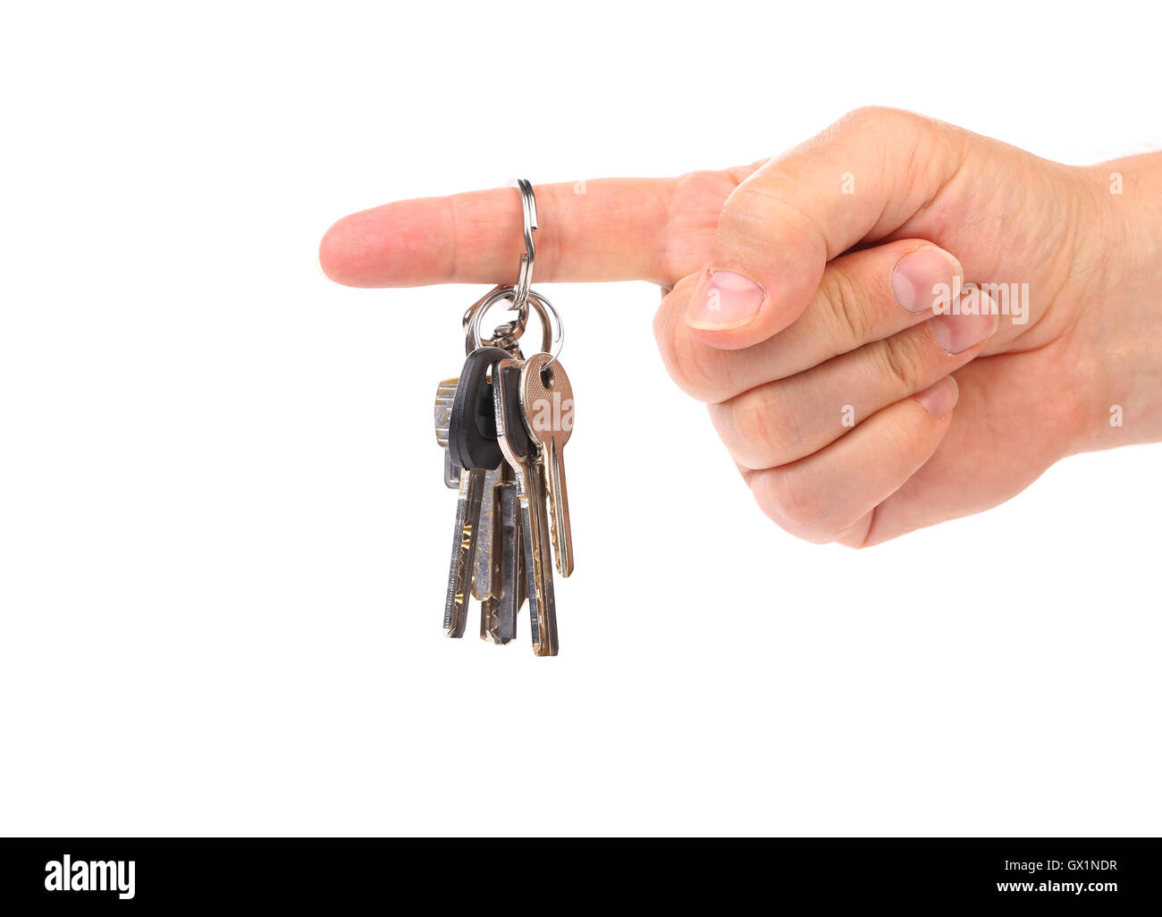 Hand holds bronze steel key hi-res stock photography and images - Alamy