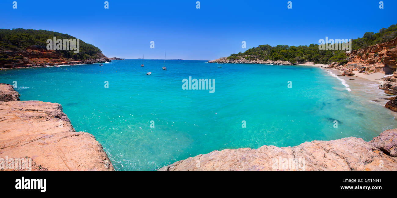 Ibiza cala Salada and Saladeta in san Antonio Abad Stock Photo - Alamy
