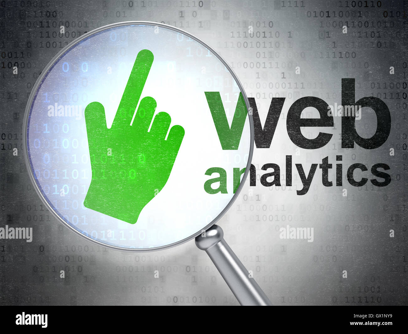 Web Design Concept Mouse Cursor And Web Analytics With Optical Stock