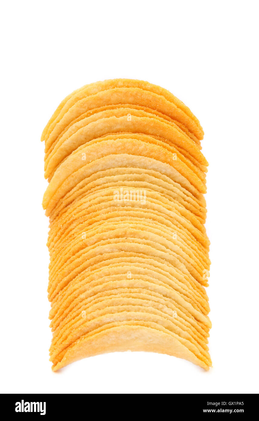 Stack of potato chips Stock Photo - Alamy