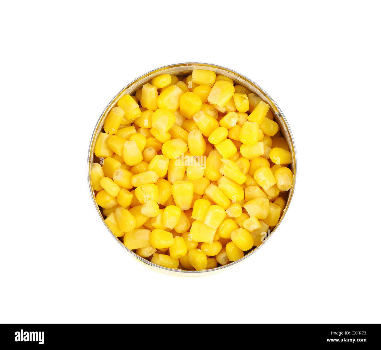 cans of corn. Iron packaging, a photo with top Stock Photo - Alamy