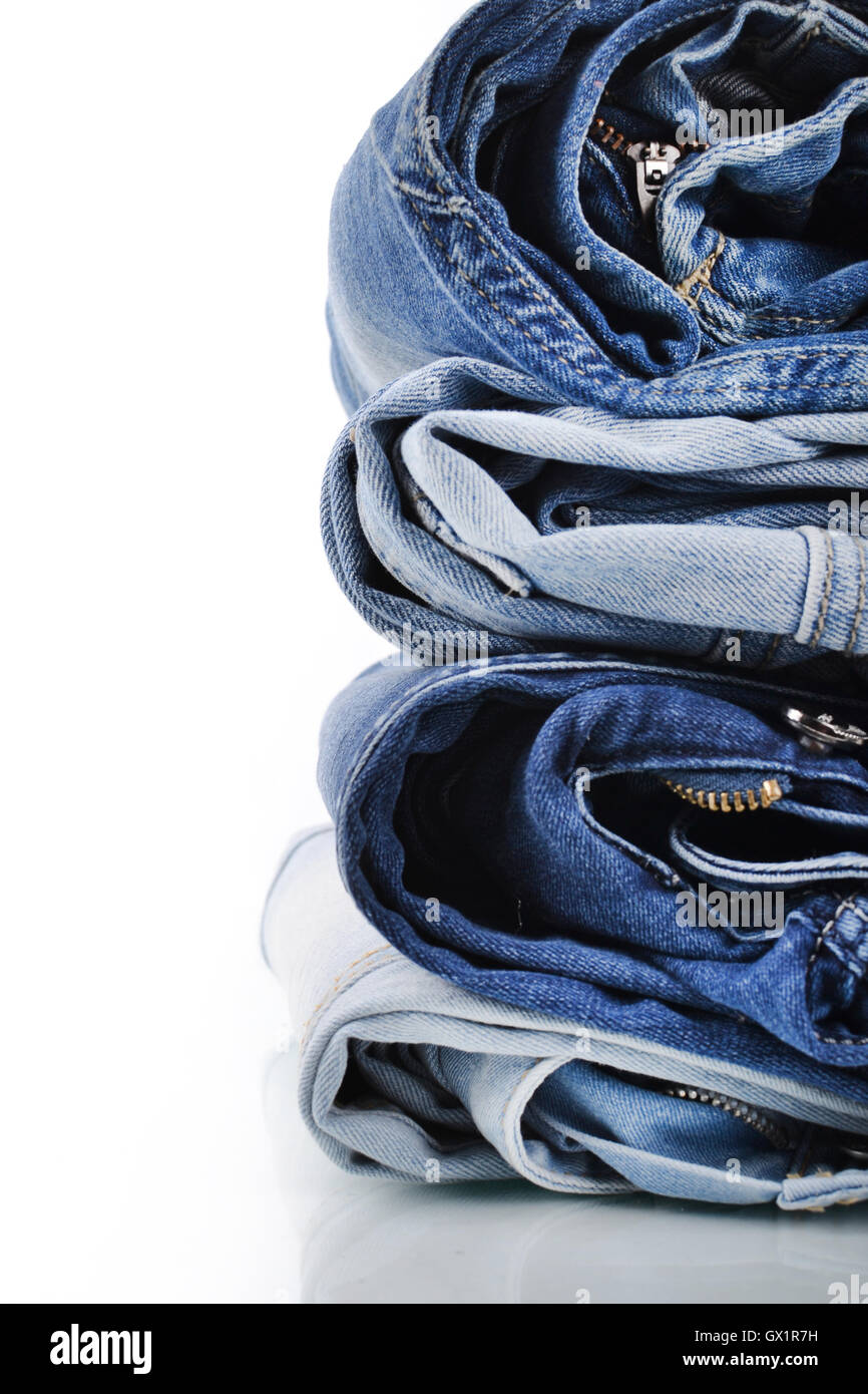 stack of folded jeans Stock Photo - Alamy