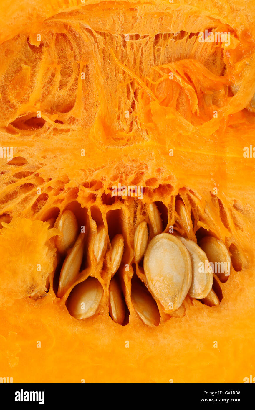 Background of pumpkin slice. Macro Stock Photo - Alamy