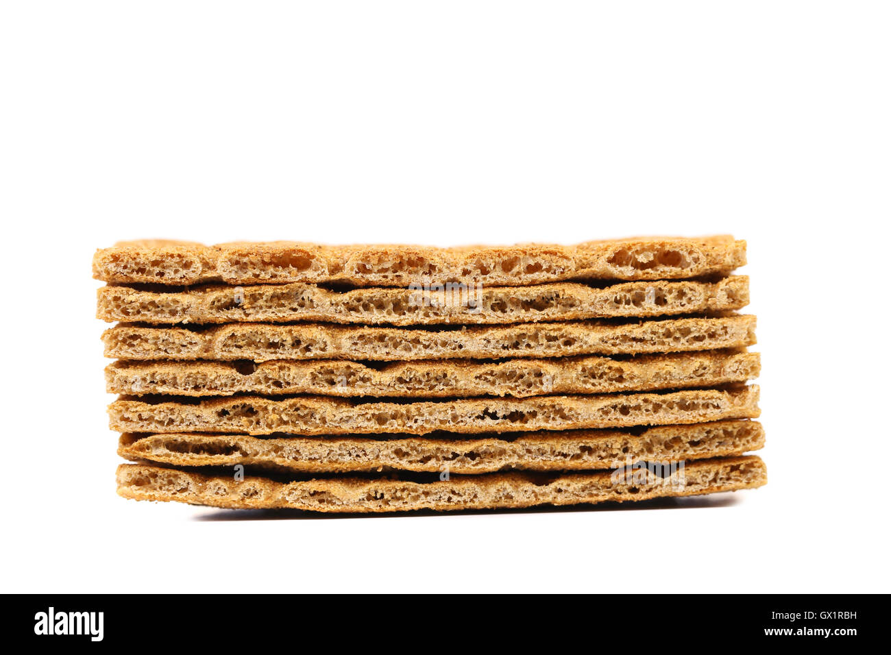 Stack of whole grain crisp bread Stock Photo - Alamy