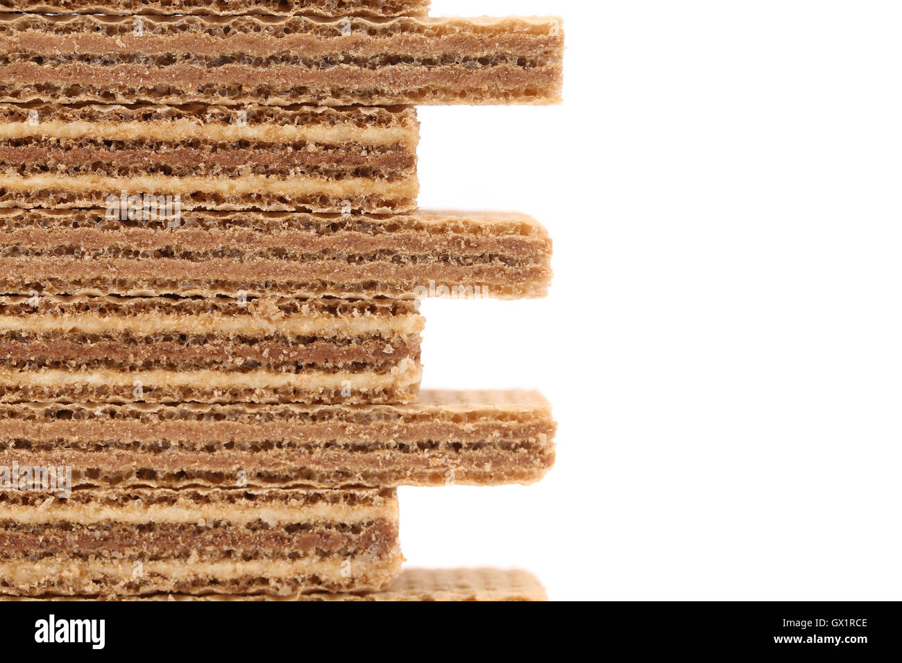 Wafers isolated on white background Stock Photo - Alamy
