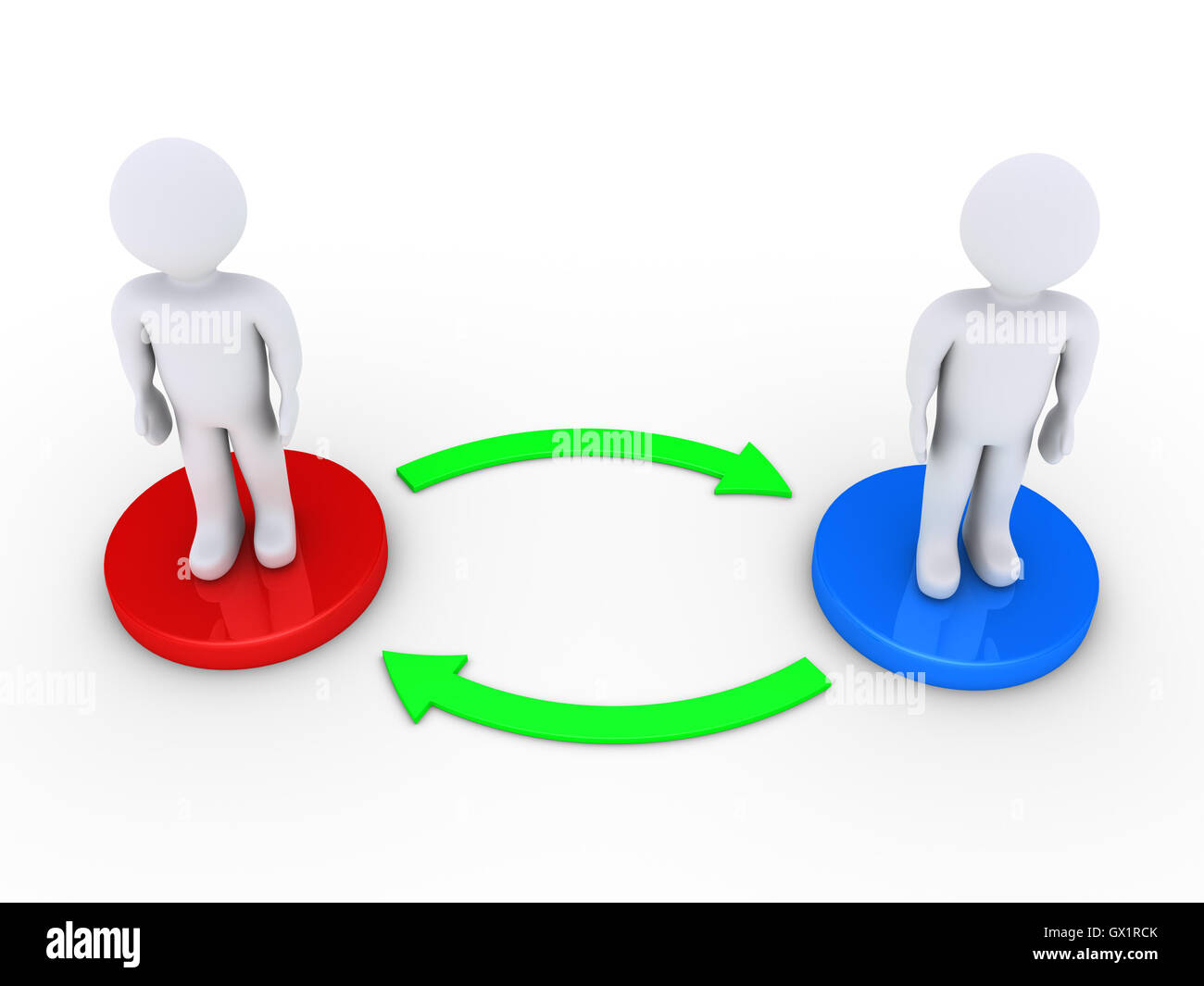 Two people interact with each other Stock Photo - Alamy