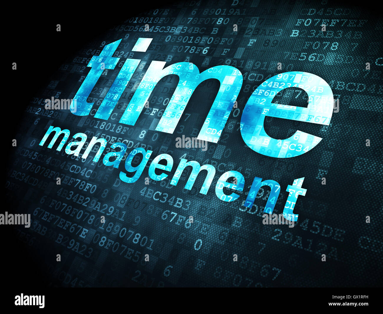Time concept: Time Management on digital background Stock Photo - Alamy