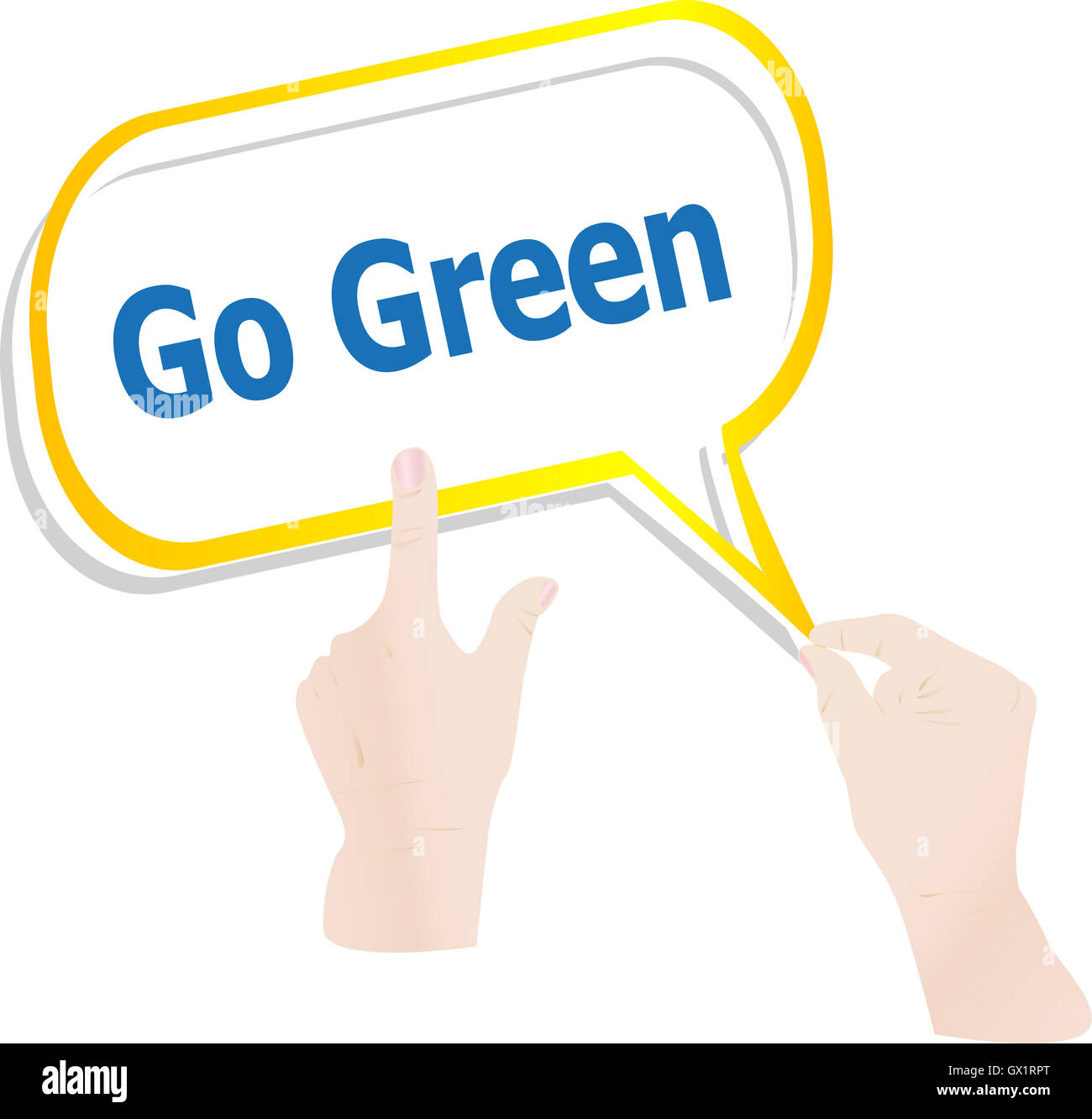 Go green hand holding hi-res stock photography and images - Alamy