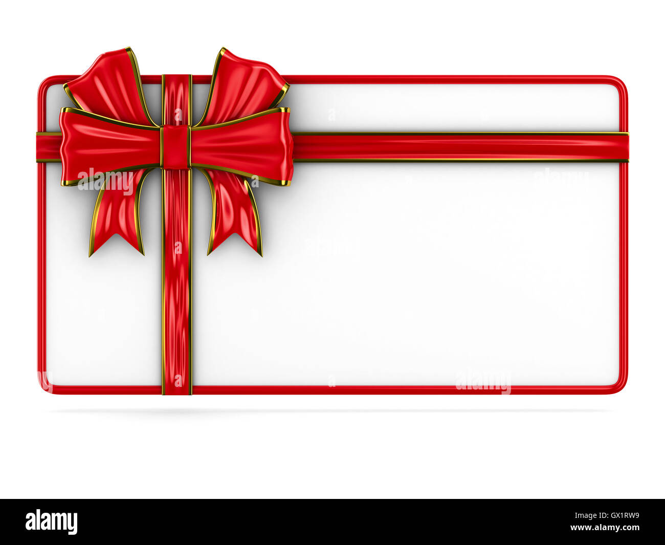 billboard with bow on white. Isolated 3D image Stock Photo - Alamy