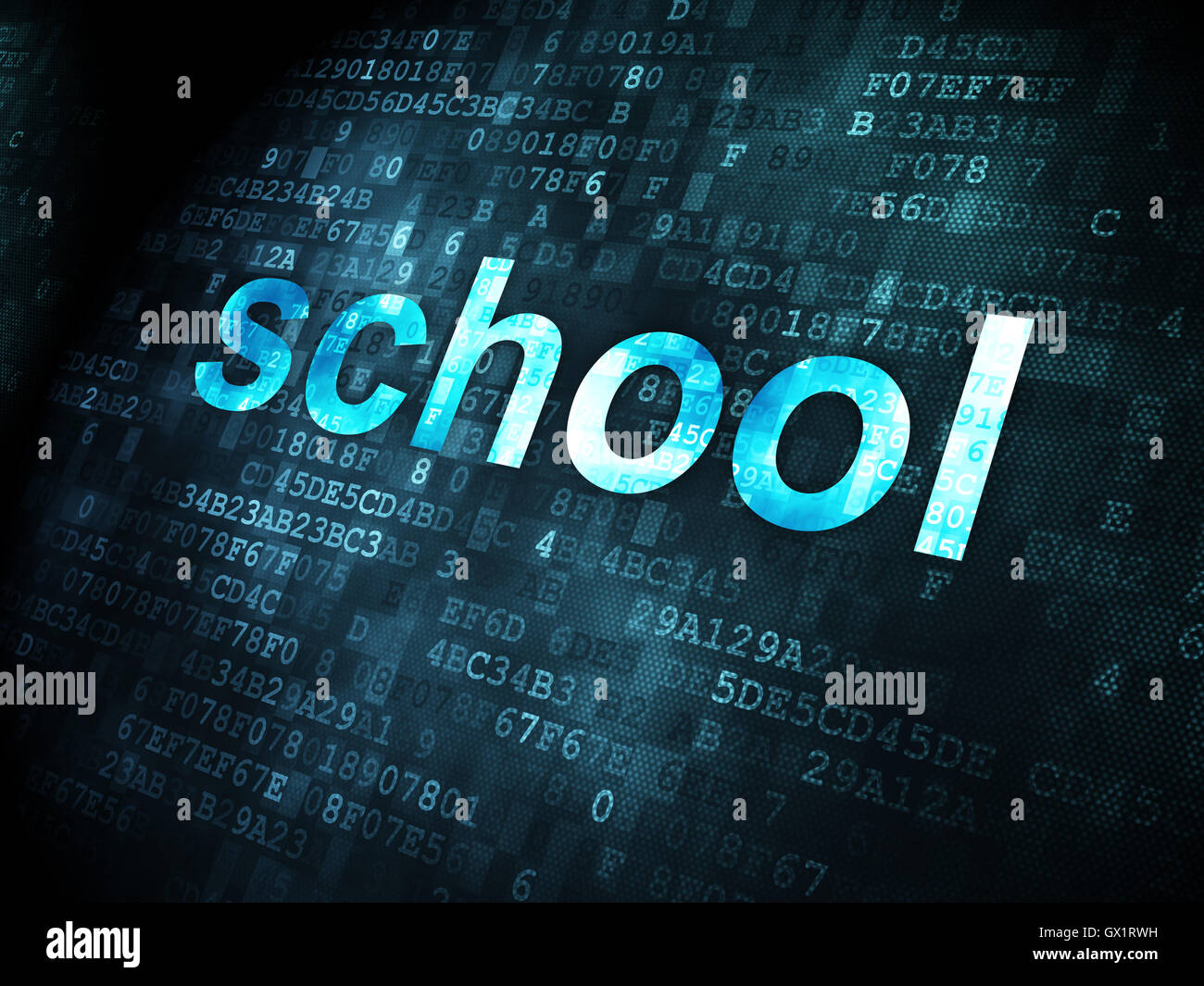 Education concept: School on digital background Stock Photo - Alamy