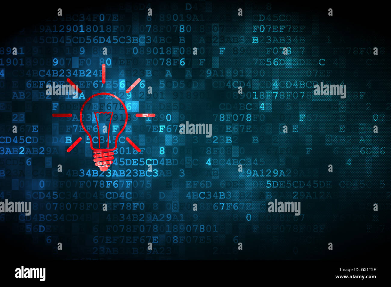 Finance concept: Light Bulb on digital background Stock Photo - Alamy