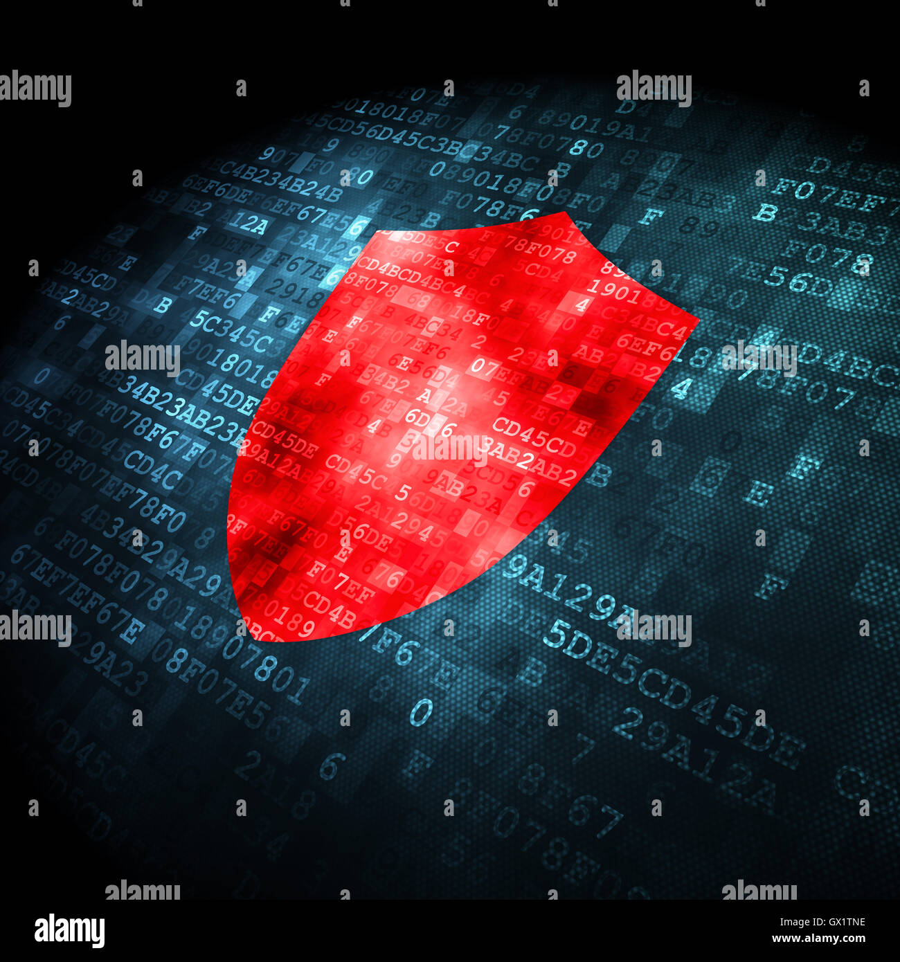 Privacy concept: Shield on digital background Stock Photo - Alamy