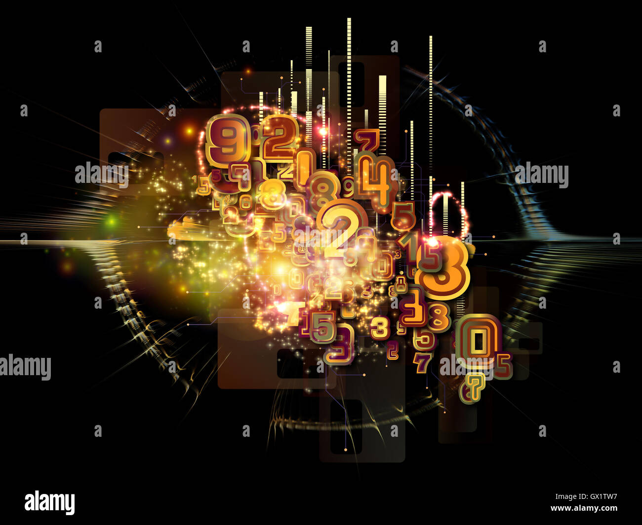 Numbers of Cloud Technology Stock Photo - Alamy