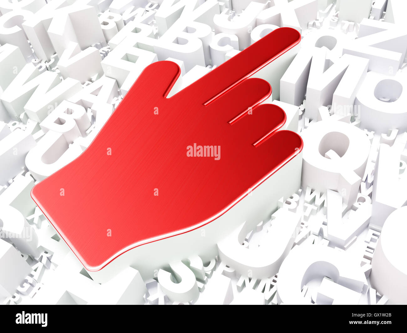 Web design concept: Mouse Cursor on alphabet background Stock Photo - Alamy