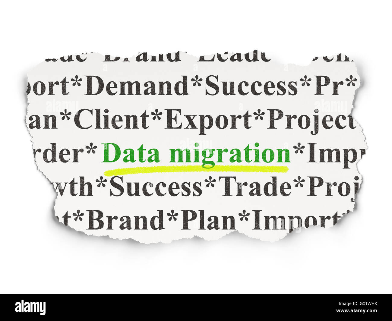 Data concept: Data Migration on Paper background Stock Photo - Alamy