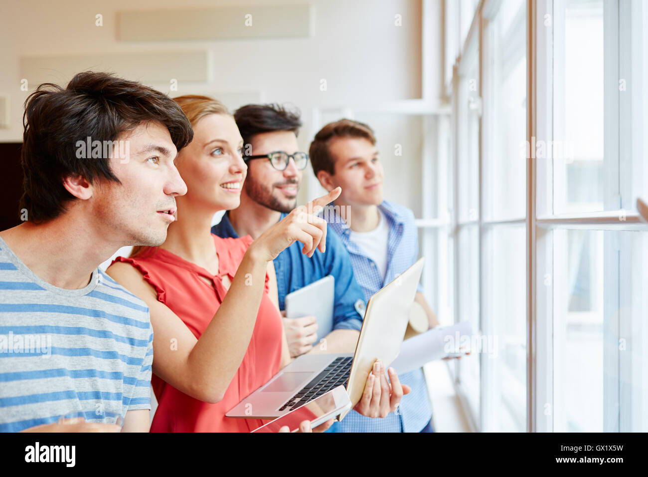 Young start-up team having a business vision workshop Stock Photo - Alamy