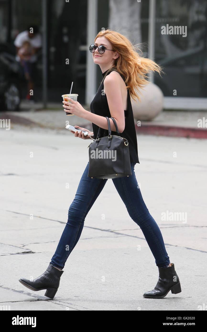 Katherine McNamara seen leaving Verve Coffee Featuring: Katherine ...