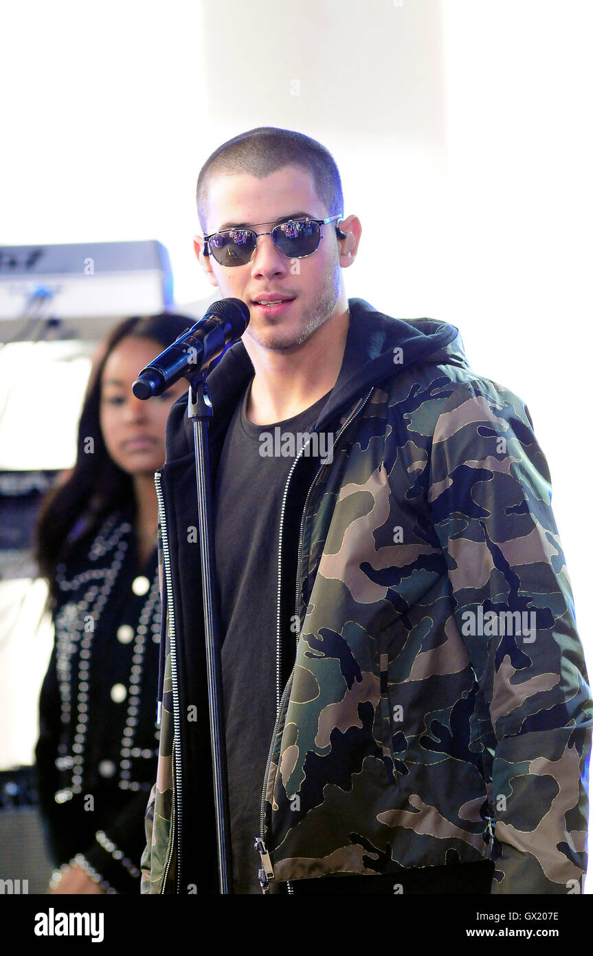 Nick Jonas performing live on NBC's 'Today' show Featuring: Nick Jonas ...